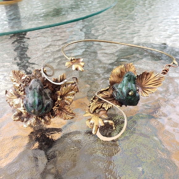 Artisan | Jewelry | Exquisite Set Artisan Frog Neck Collar And Cuff ...
